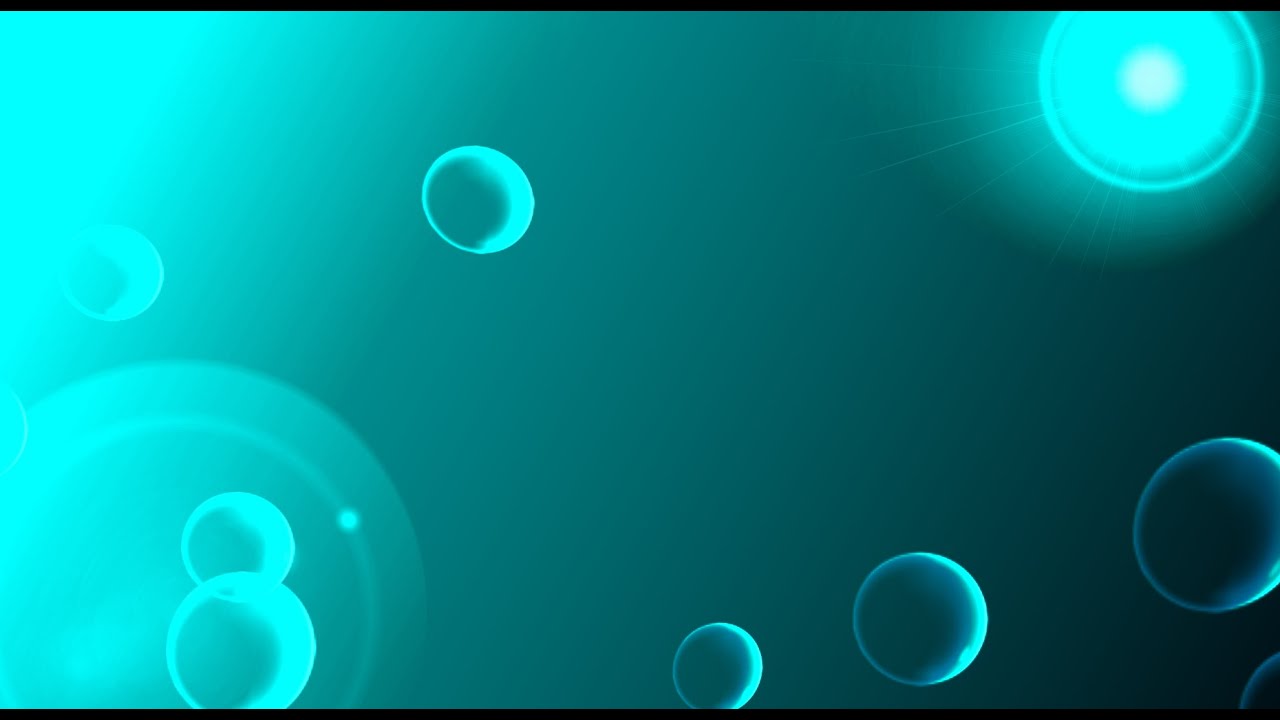 Bubbles abstract | cyan screen lens flare background | 4k - YouTube