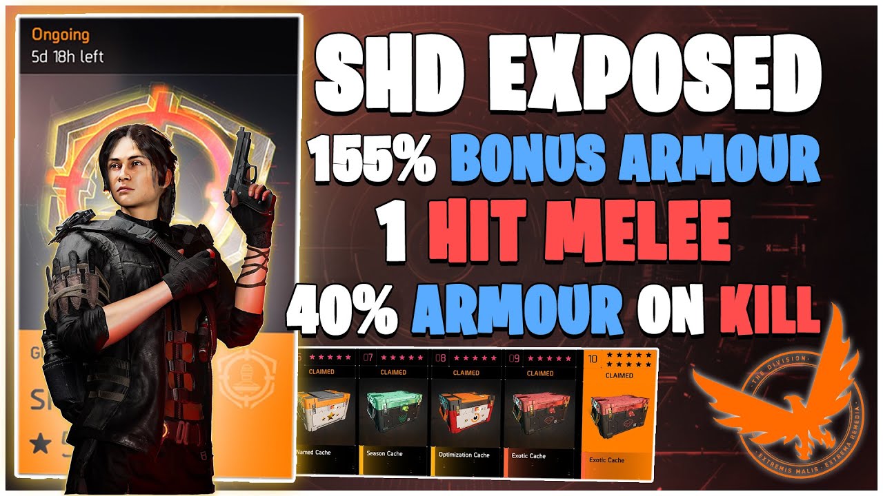 The Division 2 "SHD EXPOSED GLOBAL EVENT BUILD" "155% BONUS ARMOUR" "40 ...
