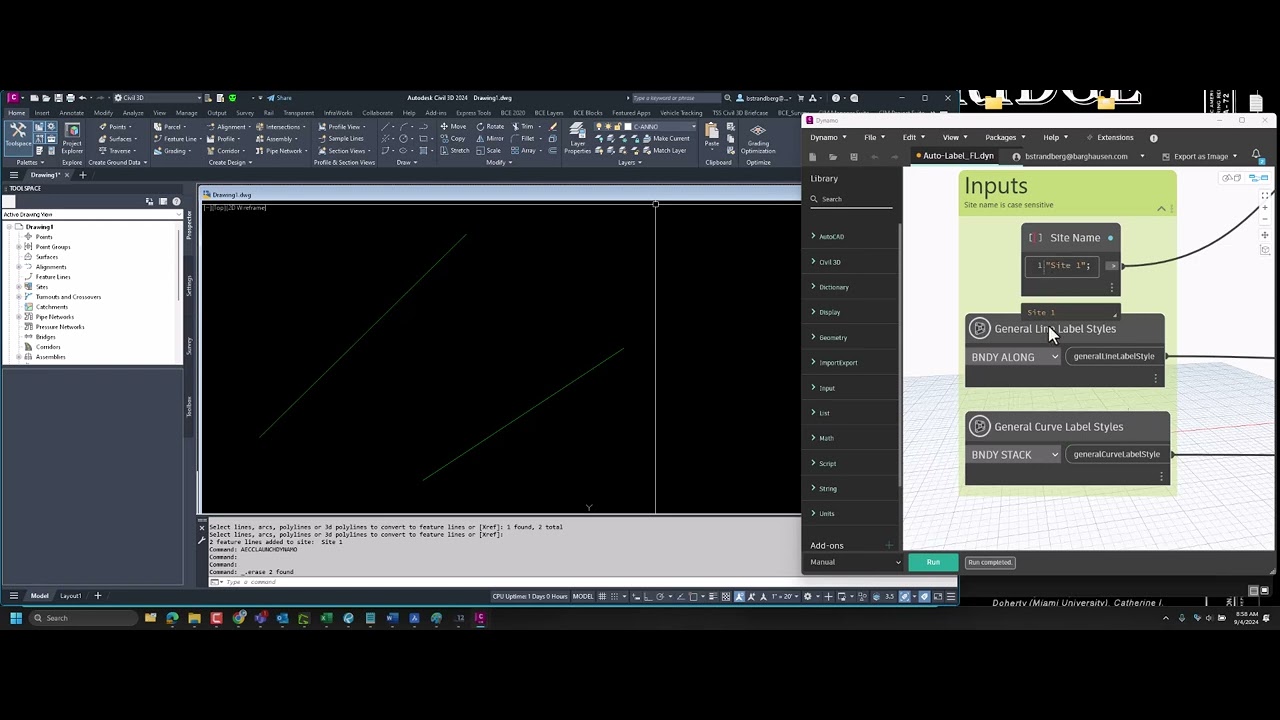 Label Feature Lines dynamo - YouTube