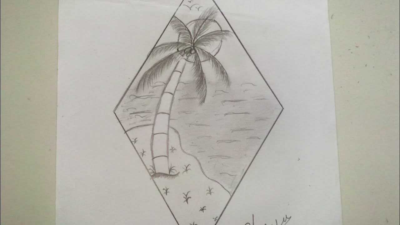 How to draw and sketch easy scenery sketching step by step? | Art by Shayan - YouTube