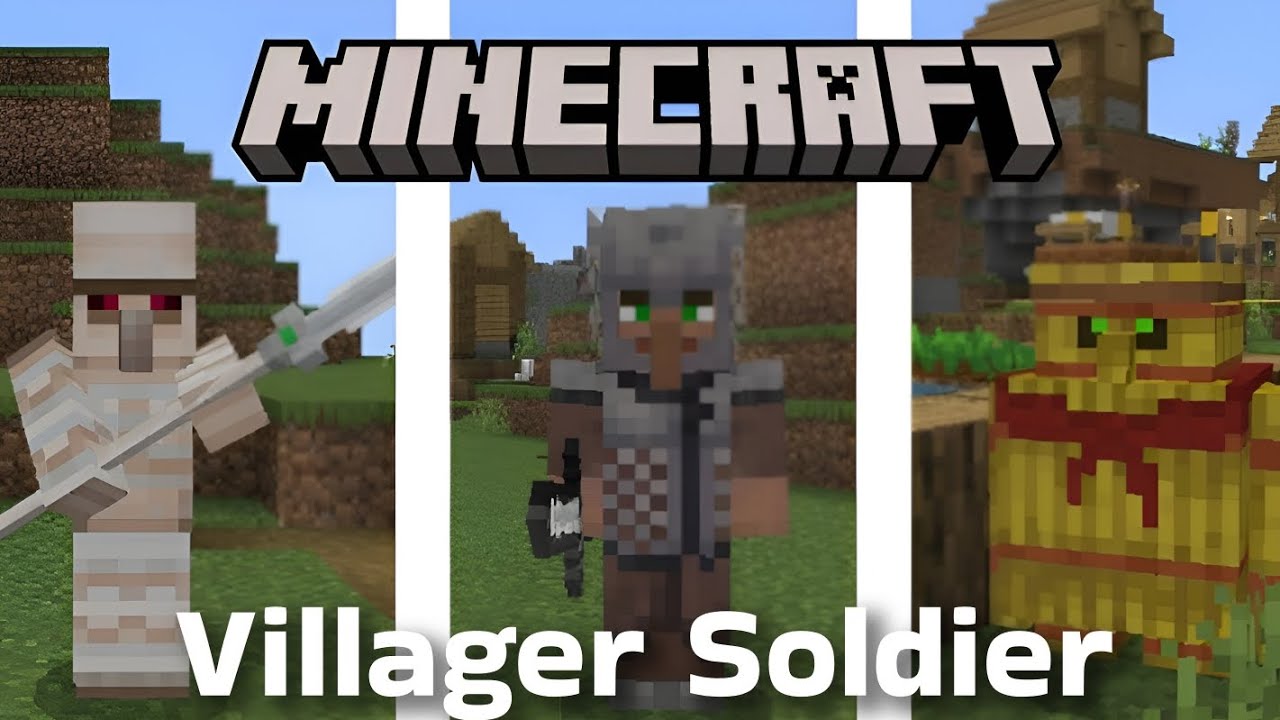 Minecraft Villager Soldier |Mod showcase| - YouTube