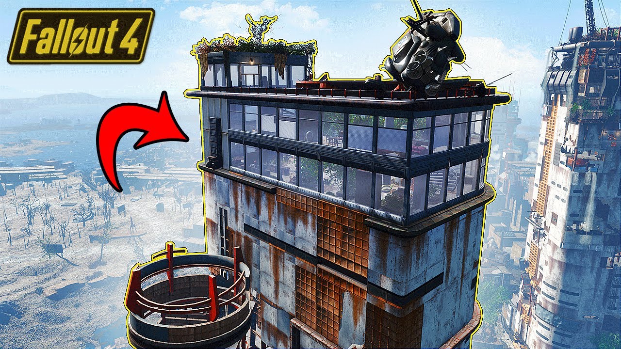 FALLOUT 4: Building a Pre-War PENTHOUSE with a CRAZY interior #fallout4 ...