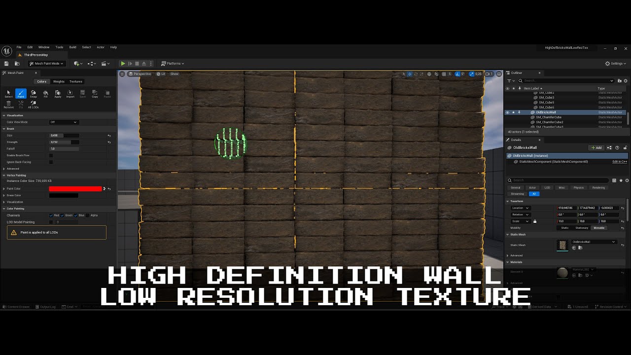How to : High definition wall with low resolution seamless texture ...