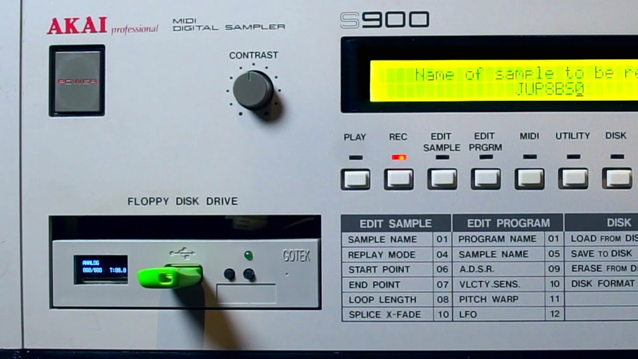 Akai S900 real time filter cut-off with the mod wheel | It's quite ...
