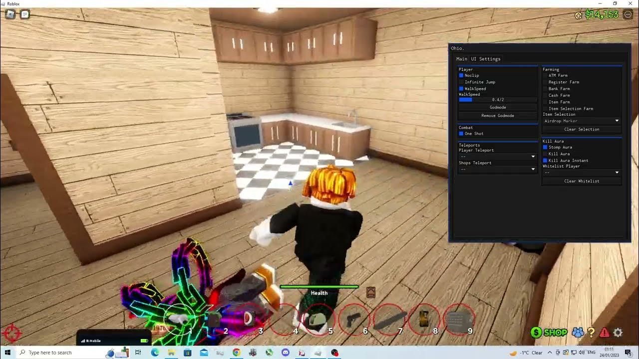 Roblox Ohio Script Godmode , One Shot , Auto Farm , Teleport , Kill ...