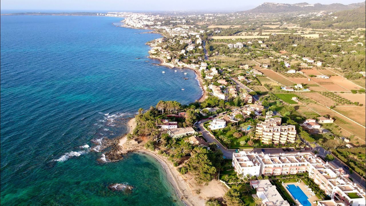 Cala Bona, Mallorca - drone view (4K) - YouTube