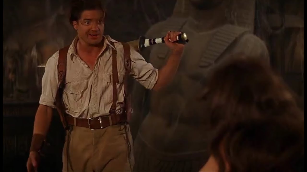 Brendan Fraser saves Rachel Weisz from Mummies - The Mummy (1999) - YouTube