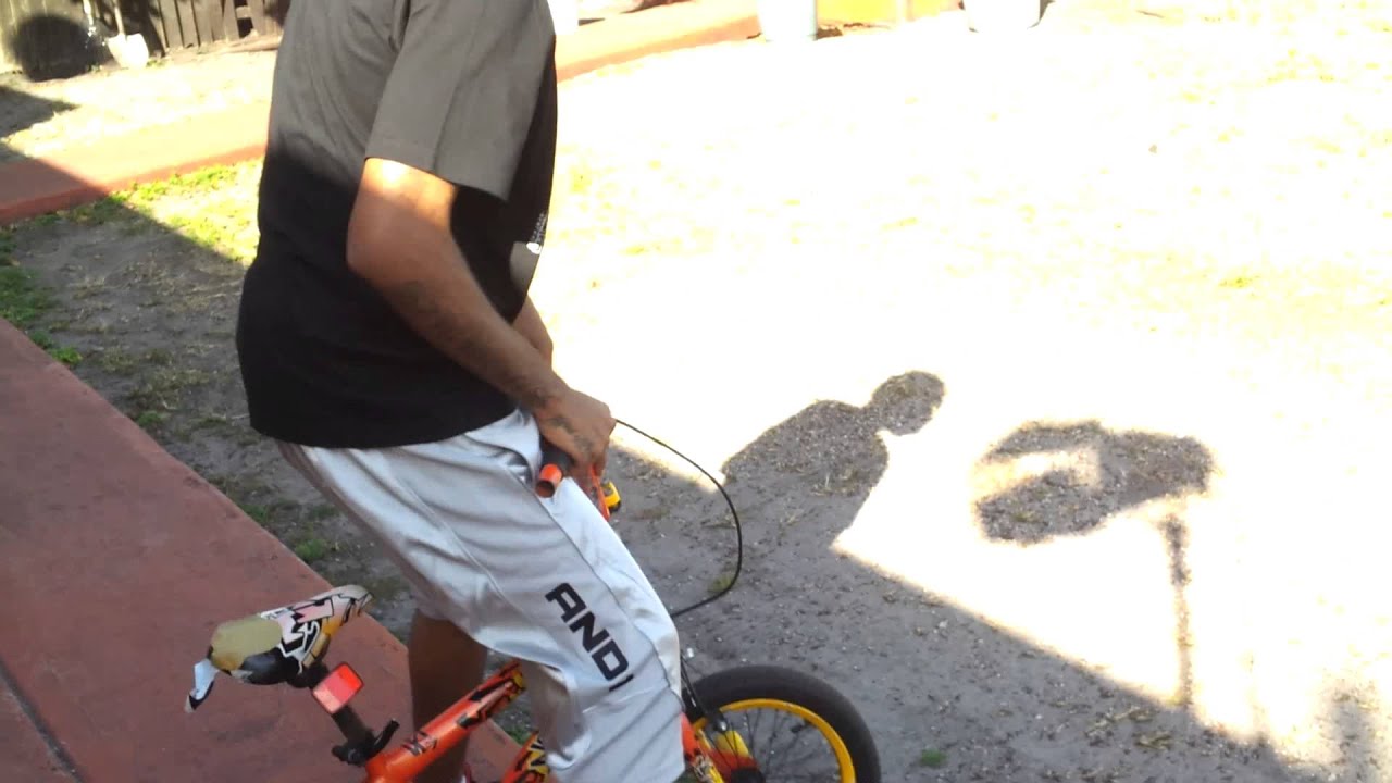 Bmx tricks on a mini bike - YouTube