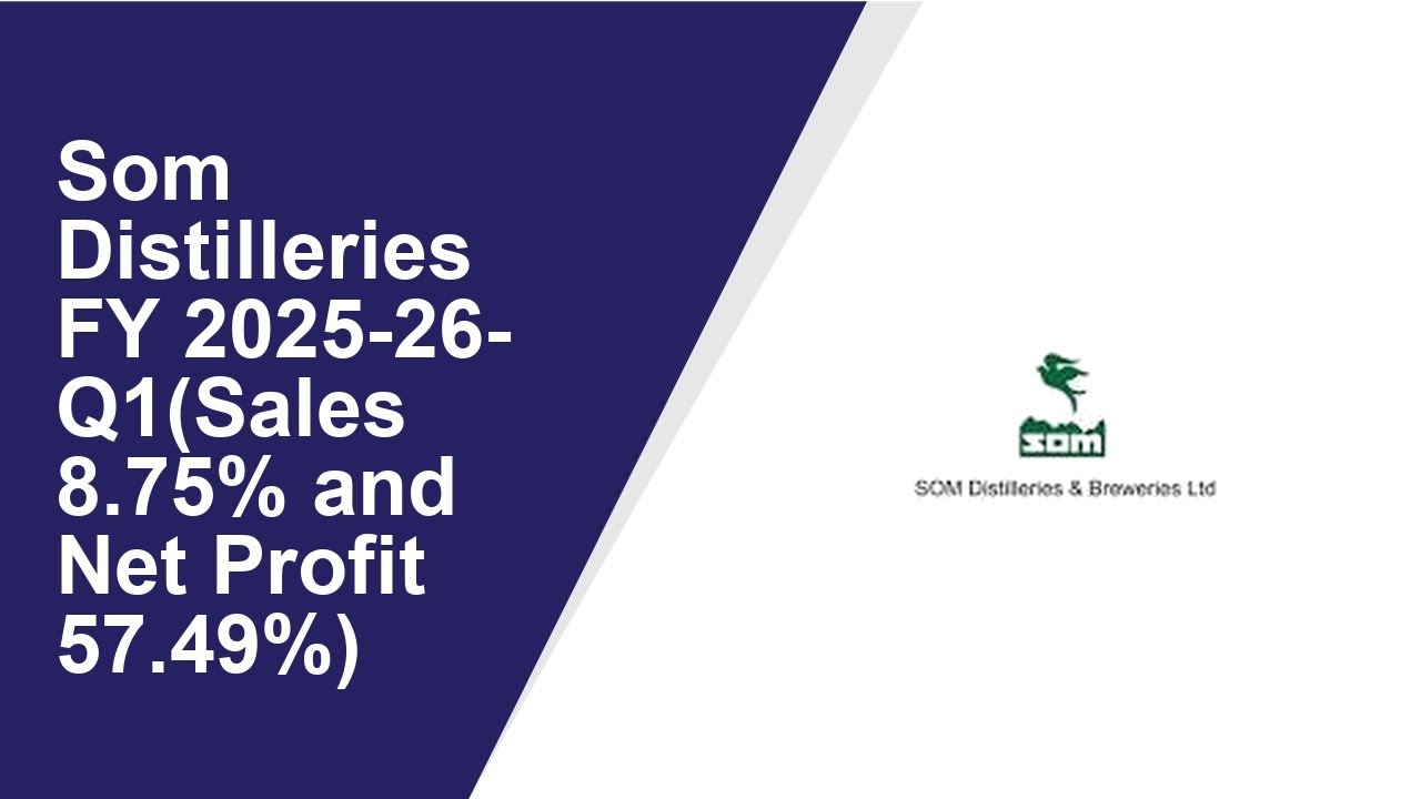 Som Distilleries Standalone Quarterly Result | Q1 Result 2025-26 | Som ...