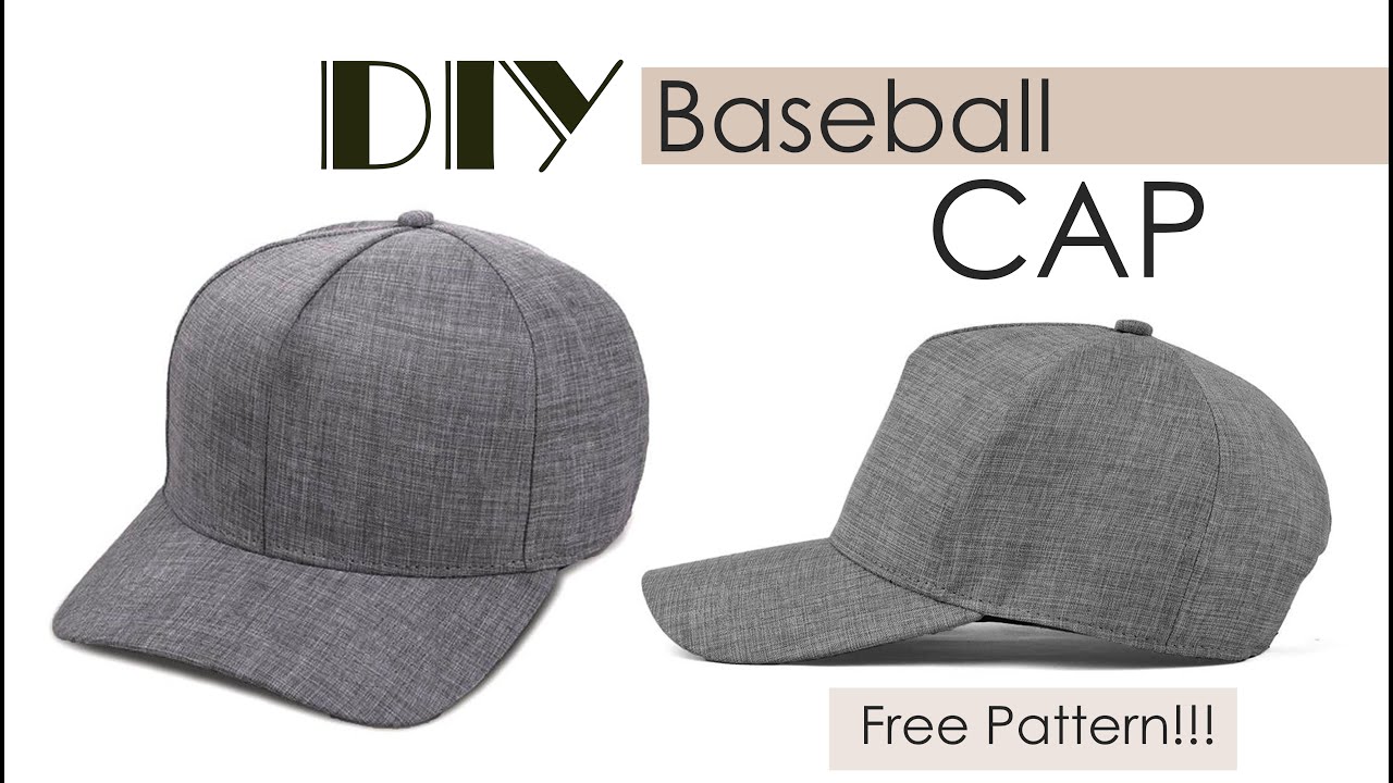 DIY Baseball Cap How To Make Baseball Hat Free Pattern YouTube