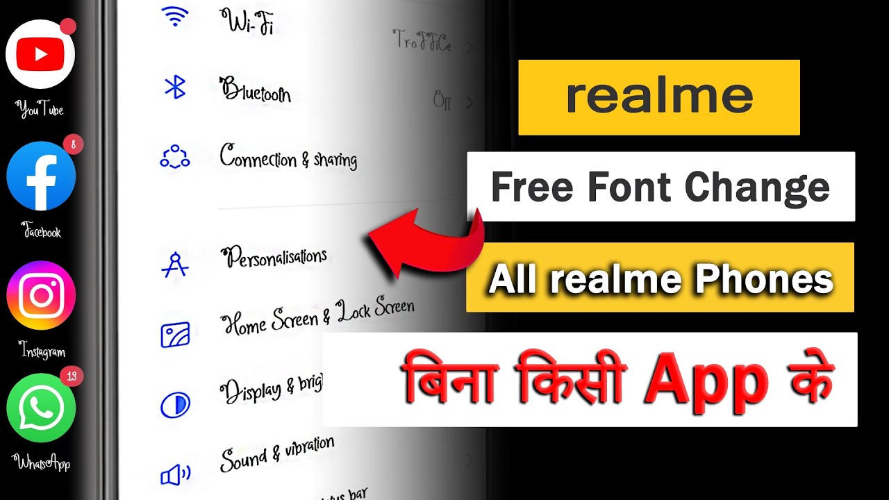 All realme Phones ‼ Free Font Change ‼ how to get free fonts in realme ...