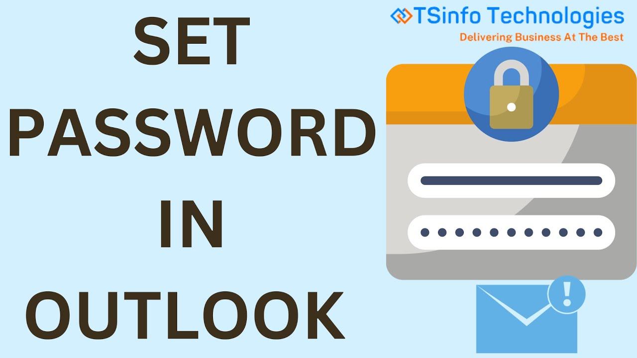 How to set password in Outlook | How to set password to protect your ...