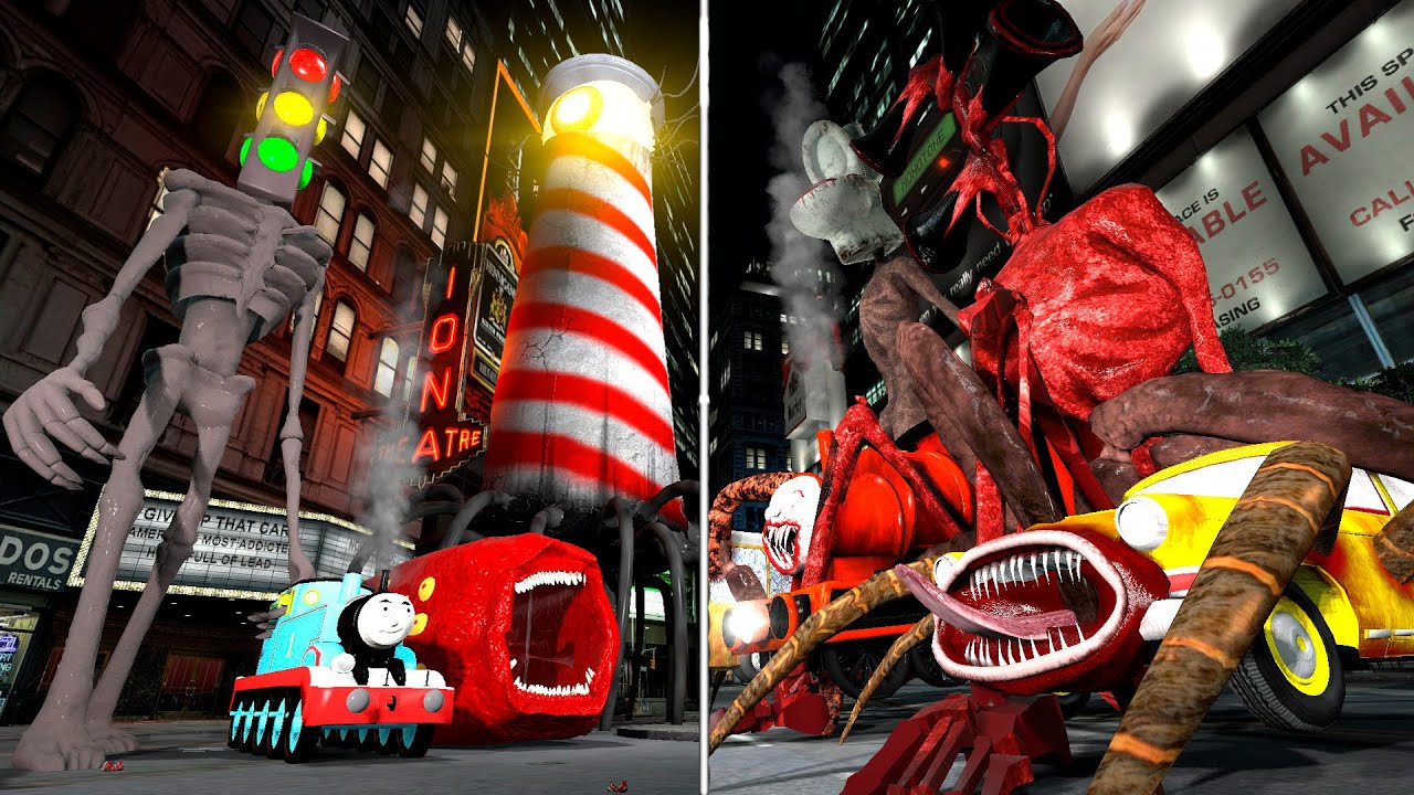 UNSTOPPABLE CAR EATER, TRAIN EATER, HOUSE HEAD FOUND ME! | Gmod REALISM ...