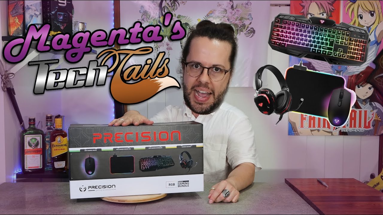 Precision 4-in-1 RGB Gaming Bundle Magenta Tech Tails - YouTube