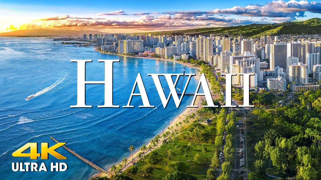 FLYING OVER HAWAII (4K UHD) Amazing Beautiful Nature Scenery with ...