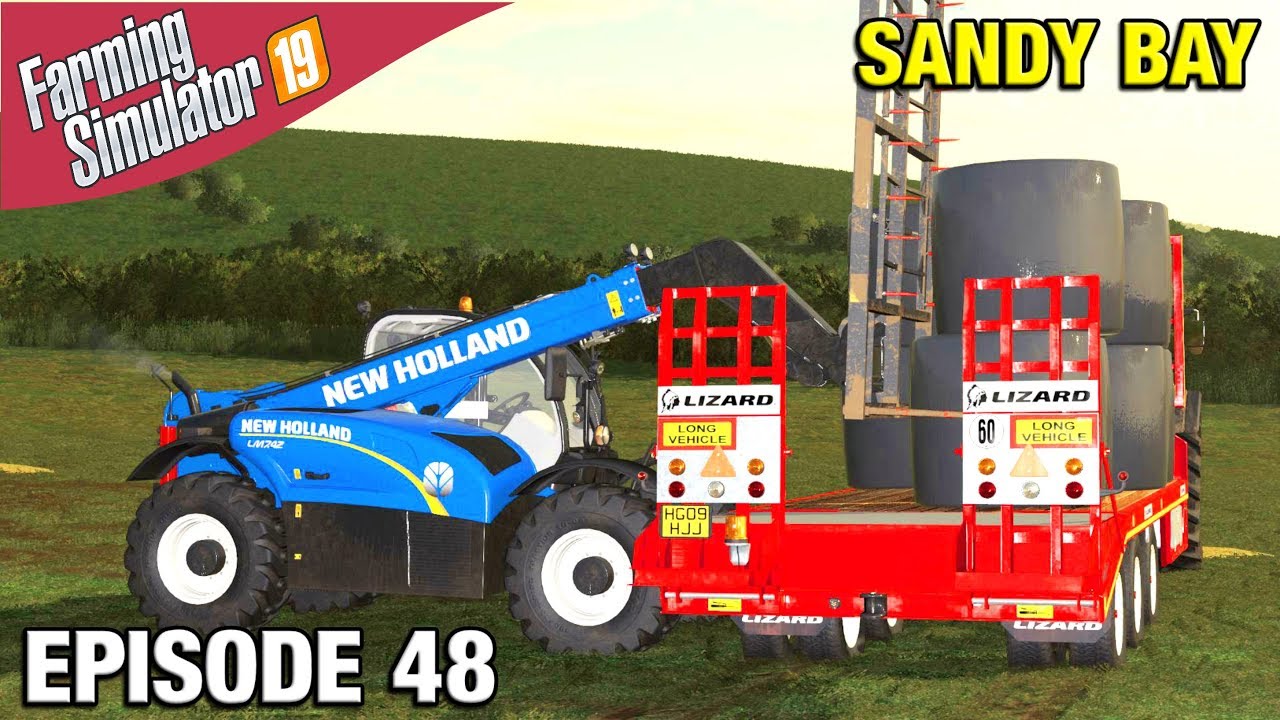 MAKING A FEW SILAGE BALES Farming Simulator 19 Timelapse - Sandy Bay ...