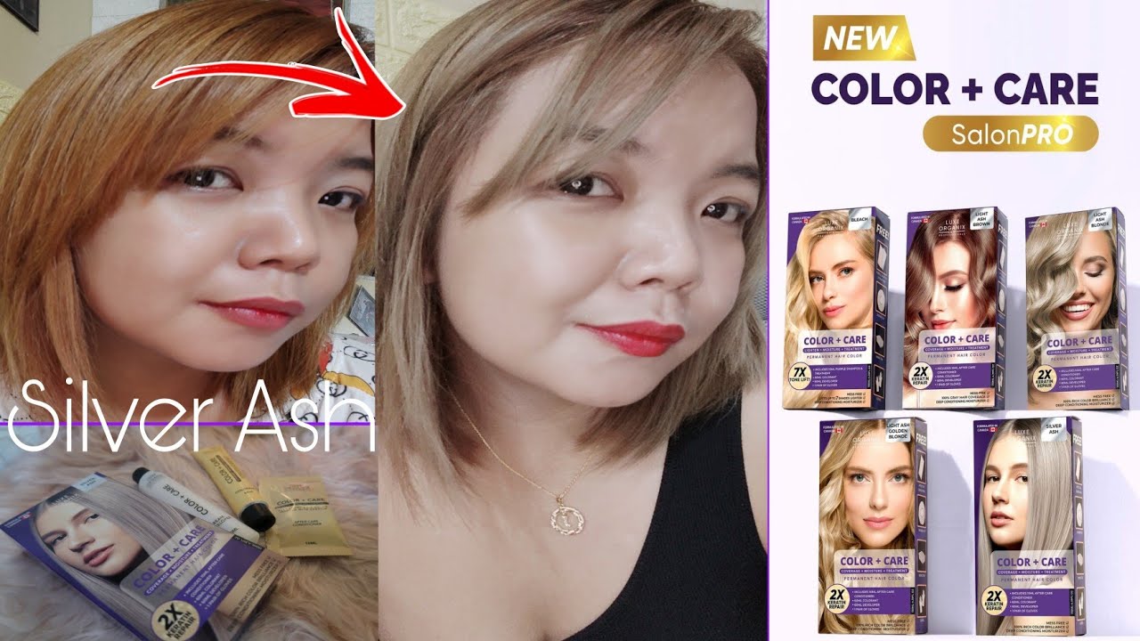 DIY HAIR COLOR using LUXE ORGANIX COLOR+CARE SILVER ASH 💜 ||ASH HAIR ...