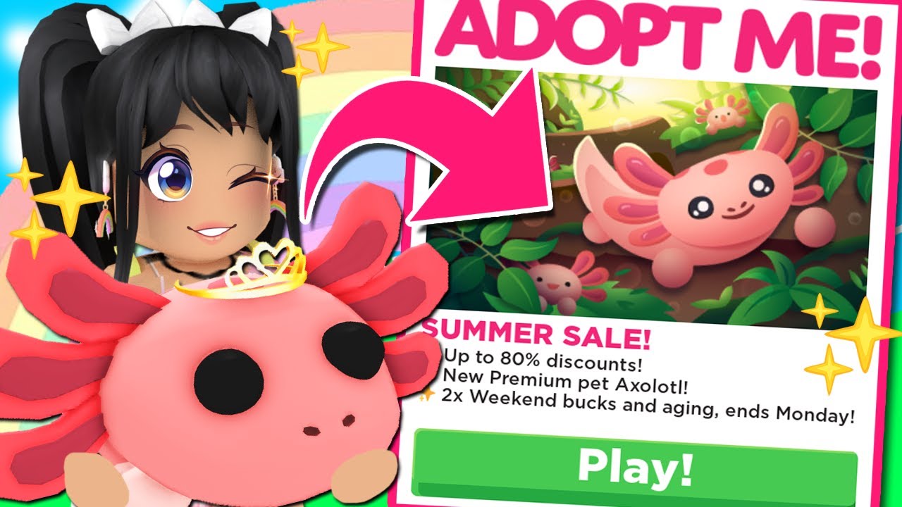 *IT'S HERE!* NEW AXOLOTL PET* in ADOPT ME (roblox) I GOT IT! - YouTube