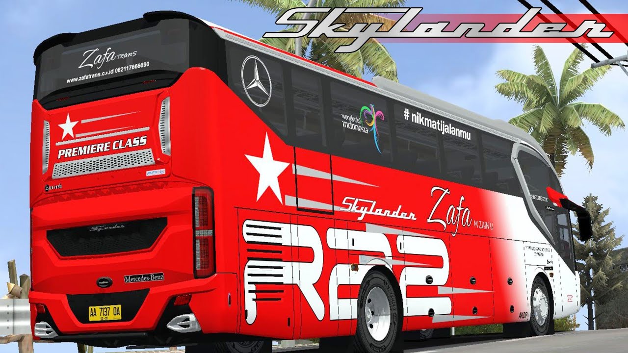 Zafa Trans. Livery Mod Skylander R22 Thien. Bussid - YouTube