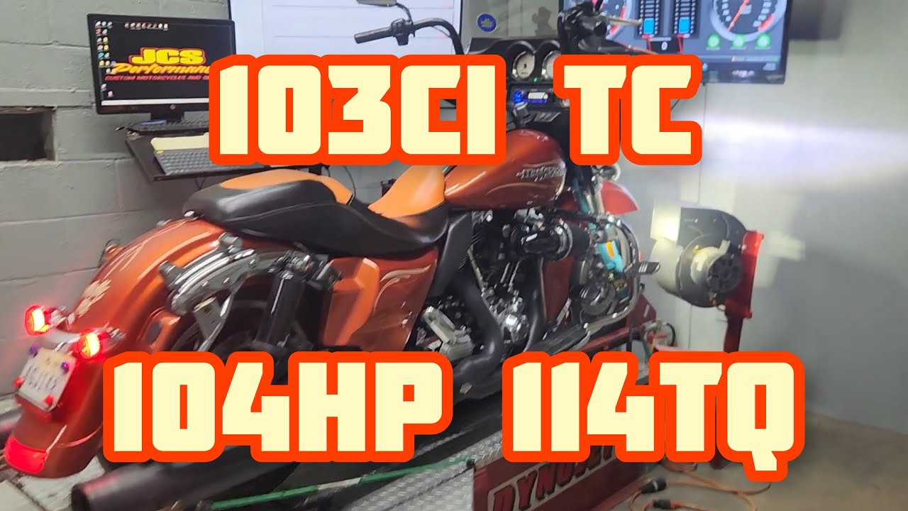 Dyno Tune Harley 103ci TC S&S 585 Cams Vance & Hines Exhaust FP3 Street ...