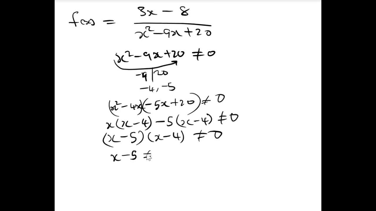 Functions 4: Solution to Domain and Range of a functions - YouTube