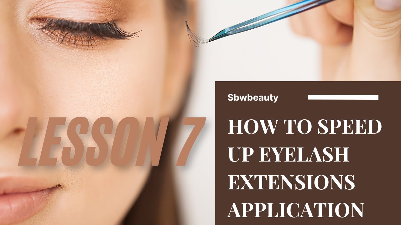 How to speed up eyelash extensions application - YouTube