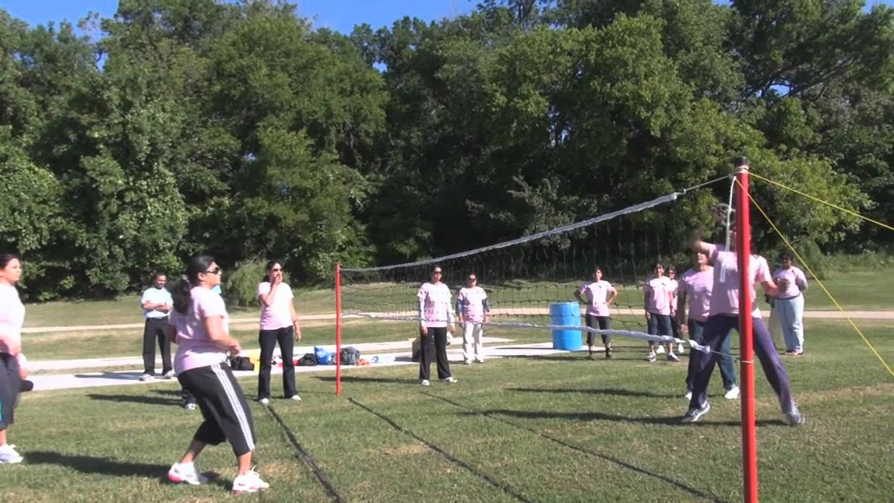 Tennikoit Game in progress at competitions by Radio Khushi - YouTube