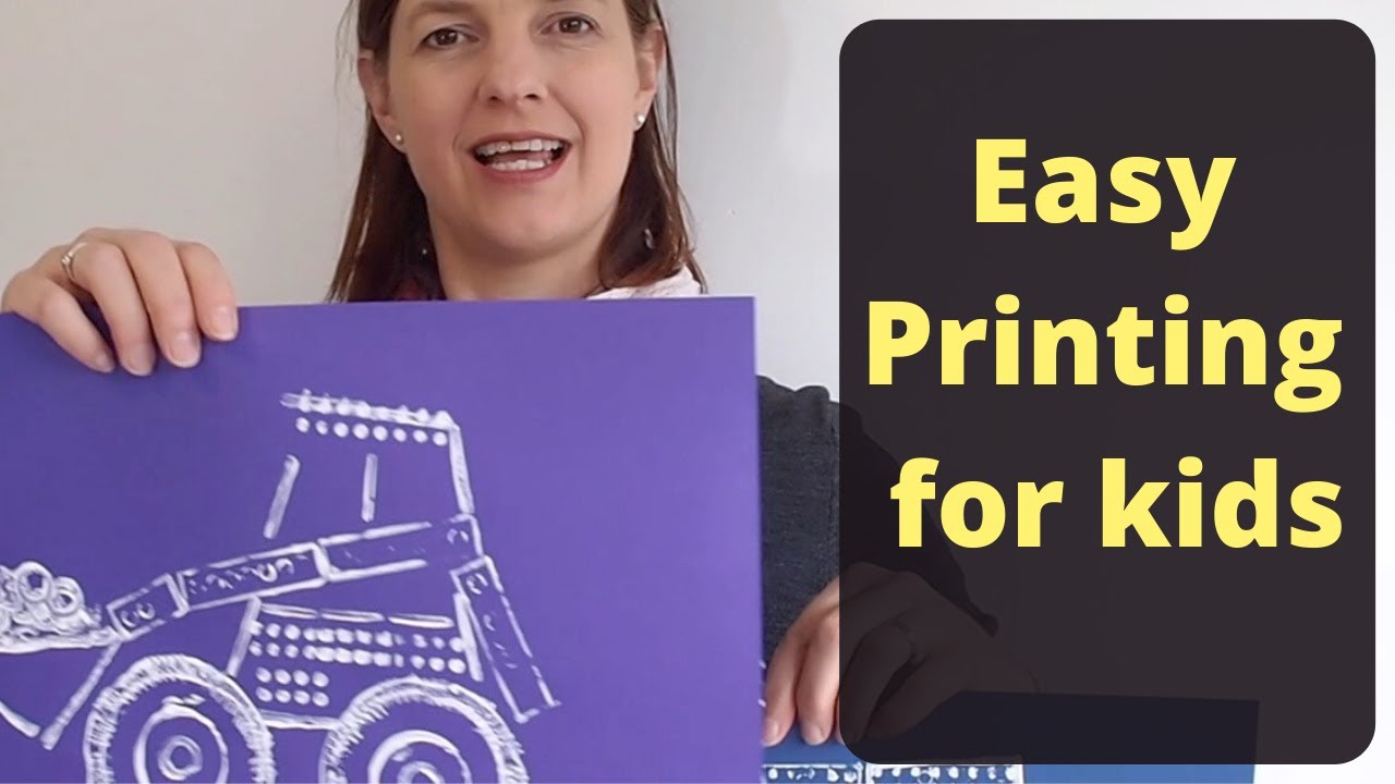 Easy Stamp Printing for Kids - Vehicle prints | Colour Wheel Arts - YouTube