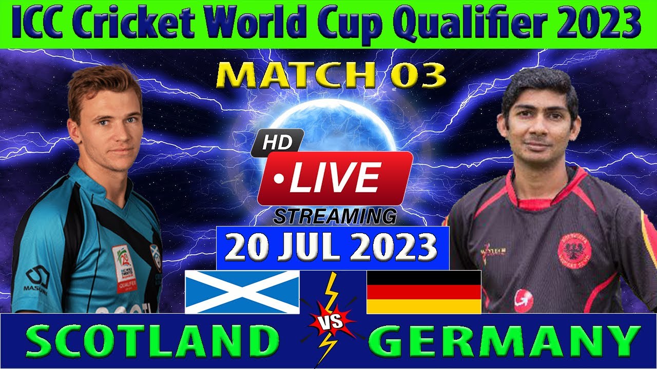 Scotland vs Germany | SCO vs GER | 3rd Match of ICC Men's T20 World Cup ...