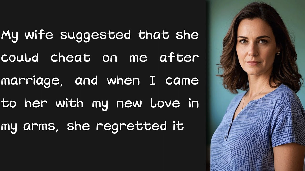 My wife said she could cheat after marriage, but when I came to her ...