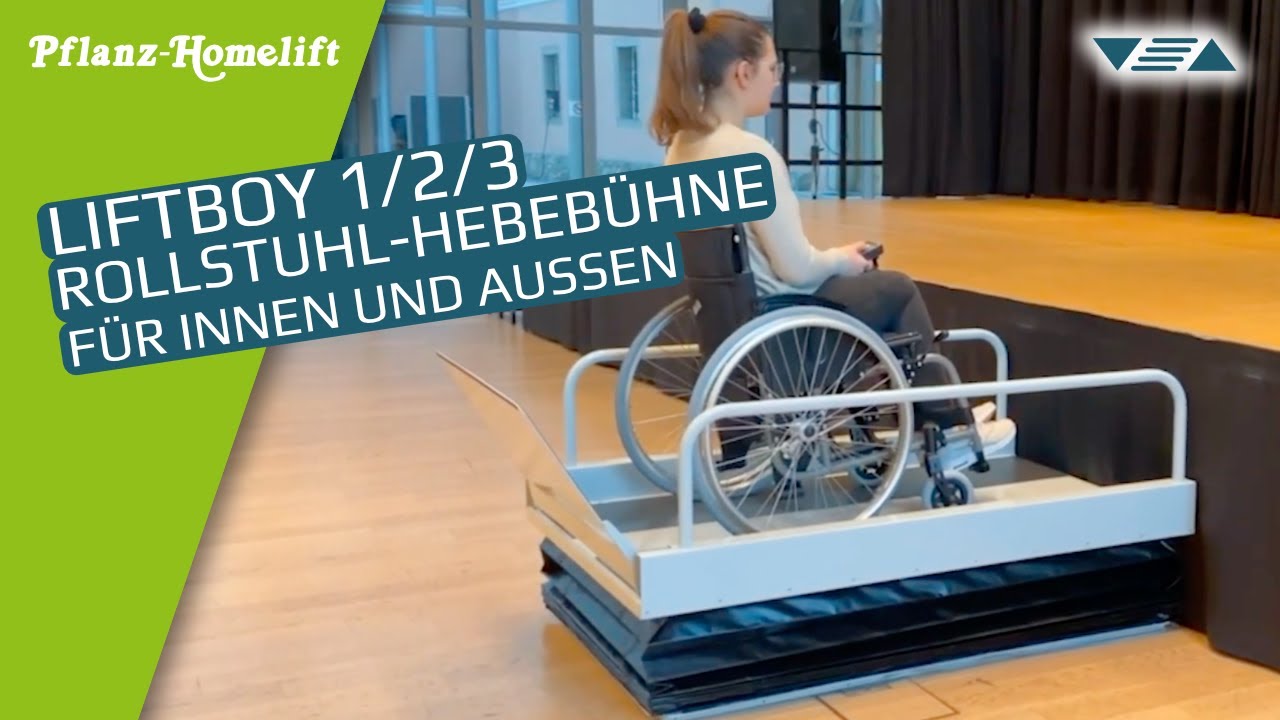 Rollstuhl-Hebebühne Liftboy 1/2/3 Der dezente Hublift für innen & außen ...