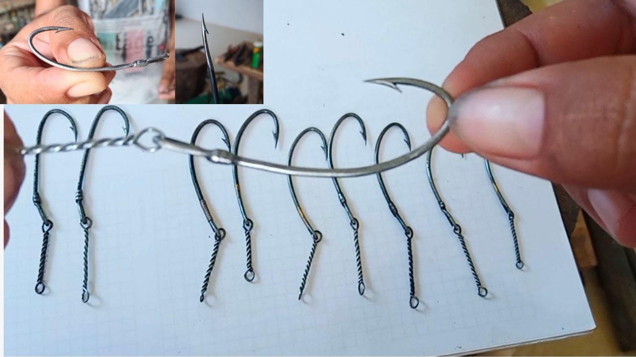 របៀបធ្វើផ្លែសន្ទូច,How to Make Hook Fishing by Hand - Step-By-Step ...