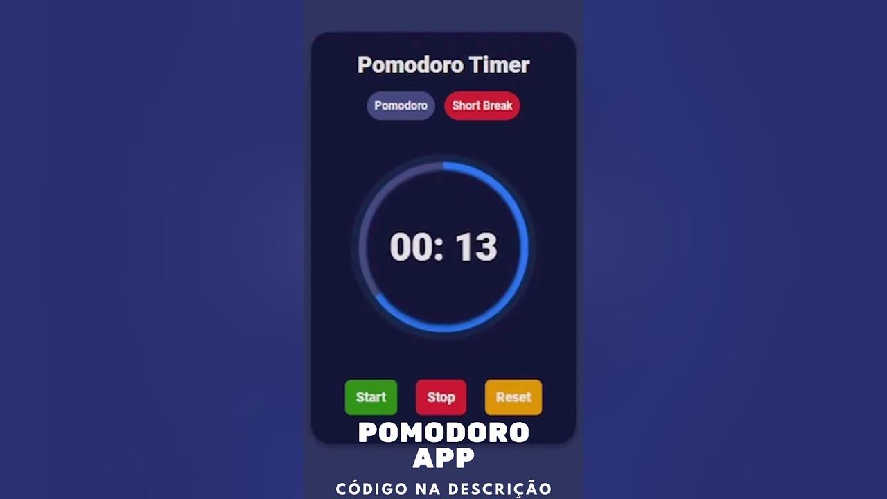Pomodoro app usando css e javascript #shorts - YouTube
