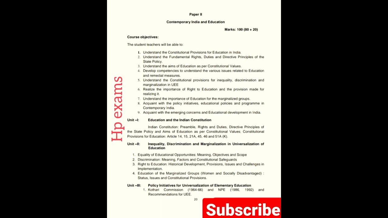 Contemporary India And Education Syllabus HPU B ed 1st Semester contemporary-india-and-education-syllabus-hpu-b-ed-1st-semester