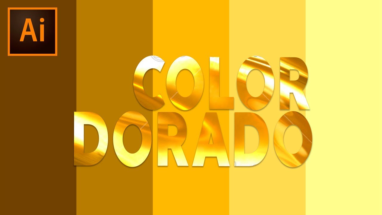 Color DORADO en illustrator cc2022 - YouTube