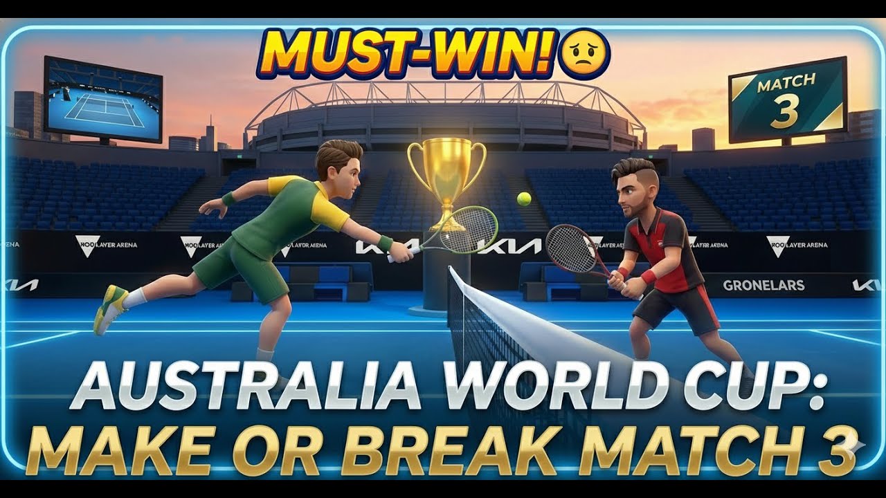 MUST WIN! 🏆 Australia World Cup Match 3 | Tennis Mobile 2026 - YouTube