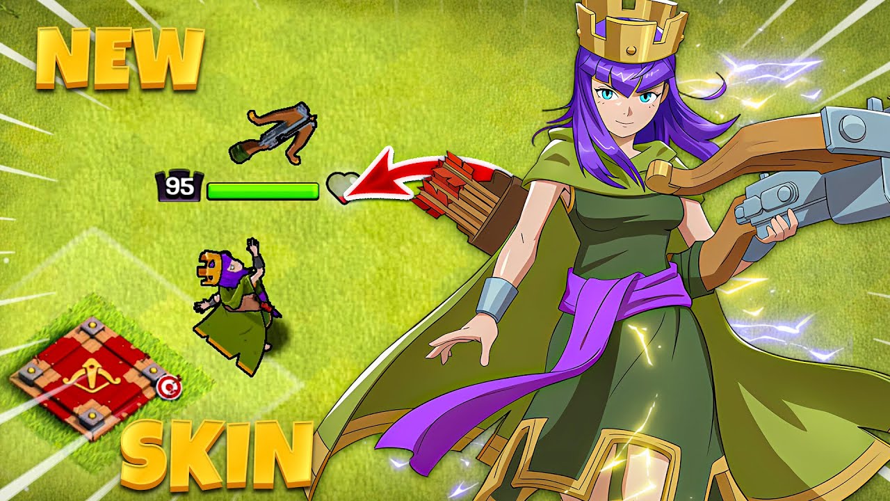 Anime Queen Skin Animation In Clash Of Clans Anime Queen Review Youtube