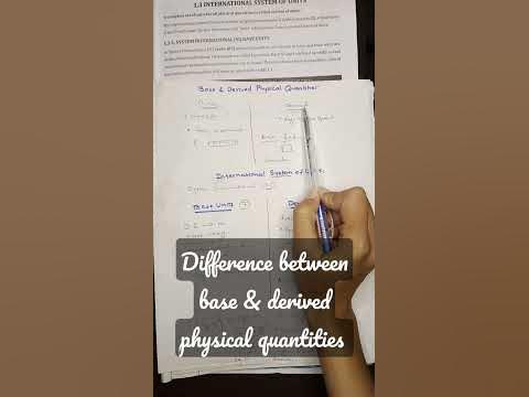 difference between base and derived physical quantities - YouTube