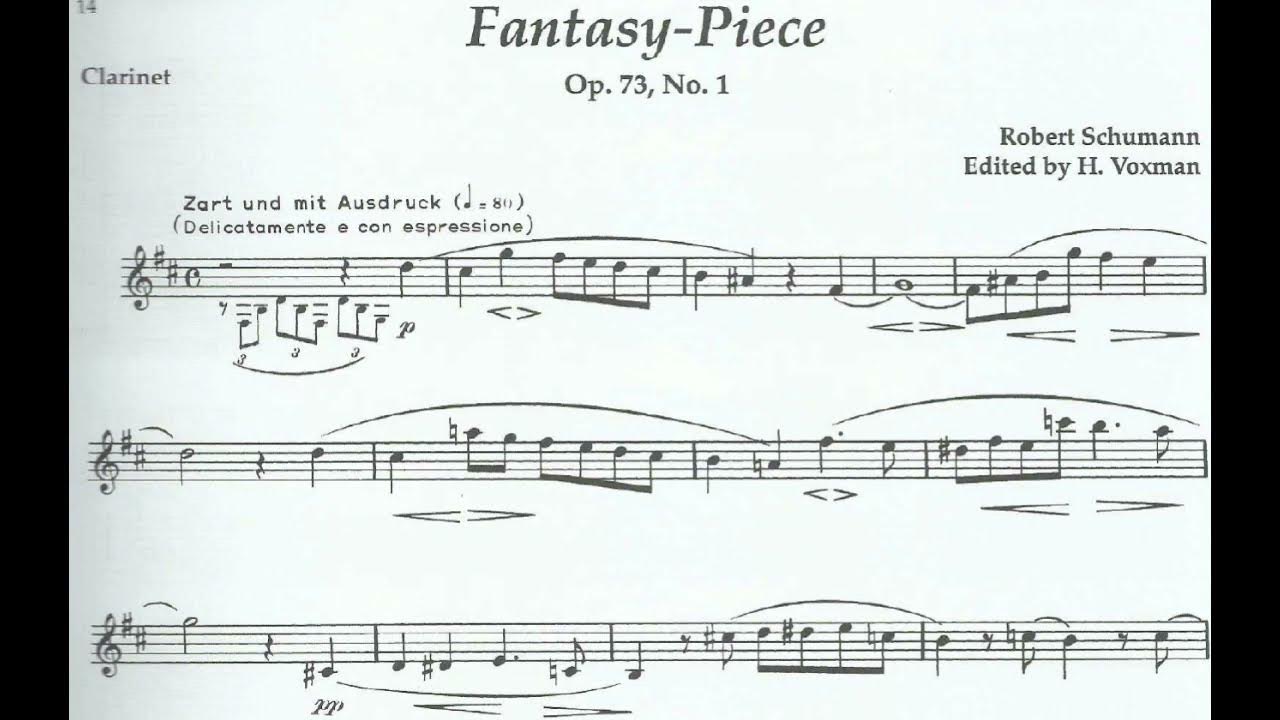 Schumann Robert: Fantasiestücke, Op. 73, N. I per Clarinetto in Sib e ...