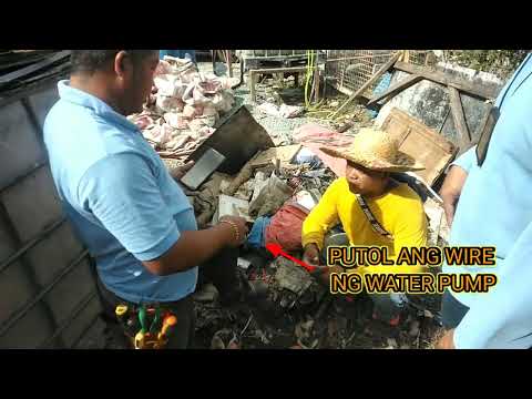 ninakawan ang water pump sa lawa ng isang drum na pampalutang pati wire ...
