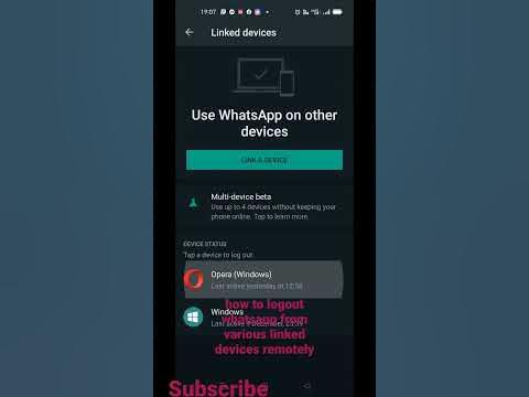 how to logout whatsapp web from other devices | logout whatsapp web ...