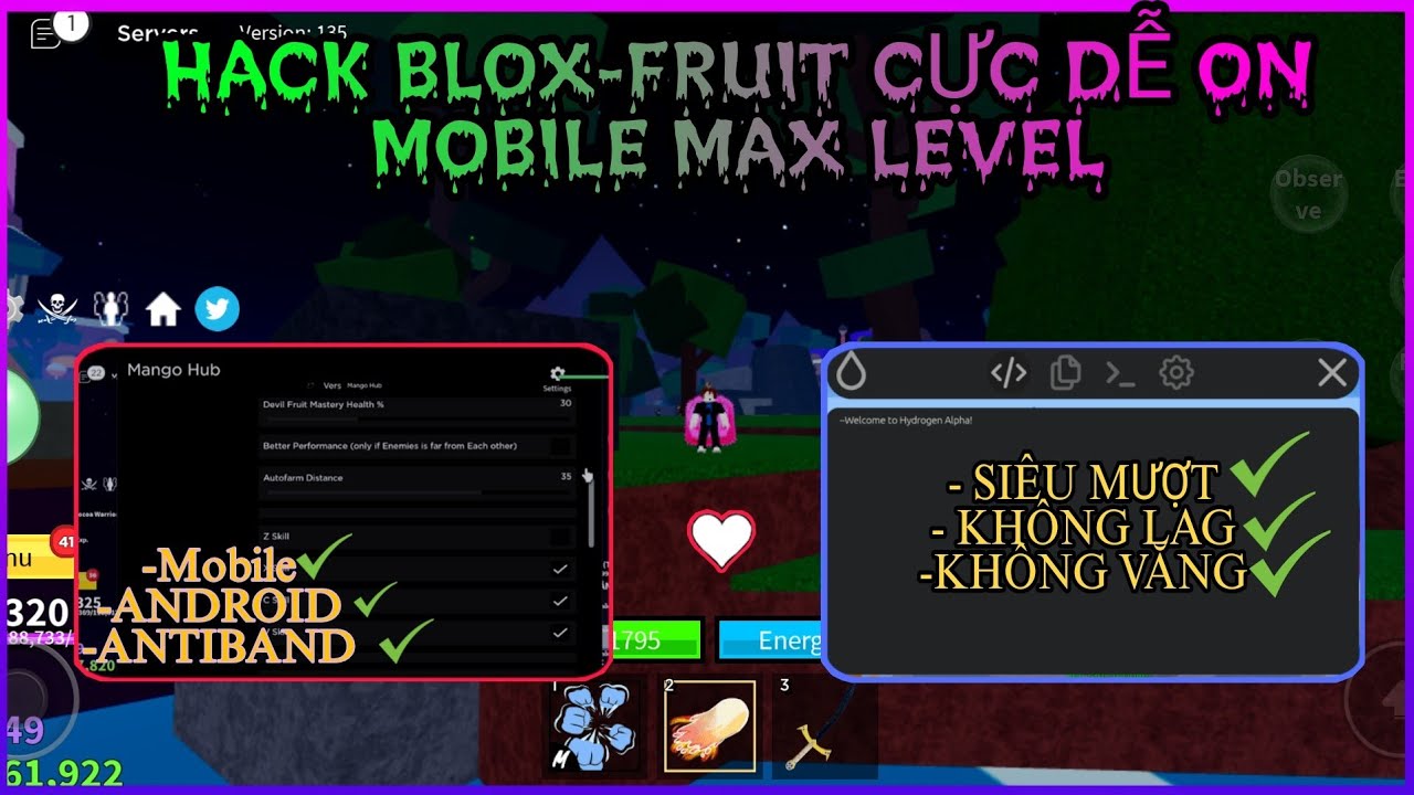 [ROBLOX] Cách Hack BLOX FRUIT 17.3 Trên Điện Thoại AUTO FARM LEVEL ...