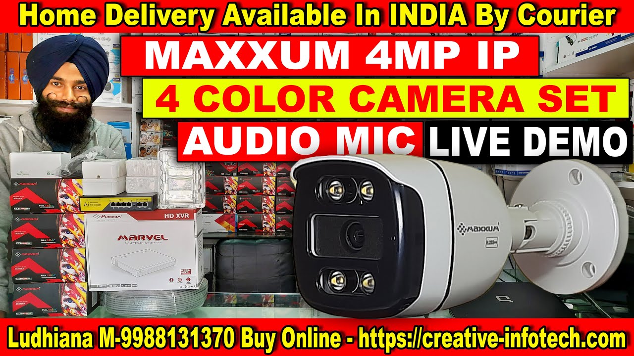 BUY📞9988131370 | MAXXUM 4 IP CAMERA SET | 4MP IP CAMERA COLOR ...