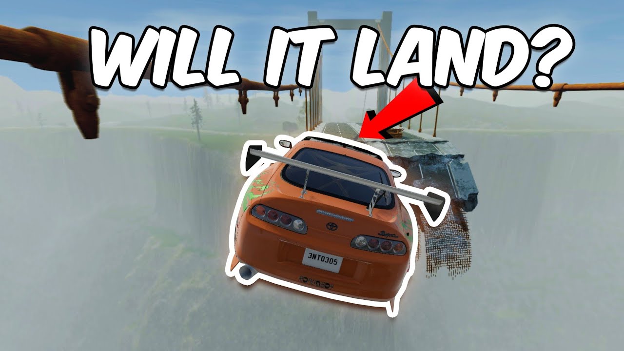 CARS VS BROKEN BRIDGE - YouTube