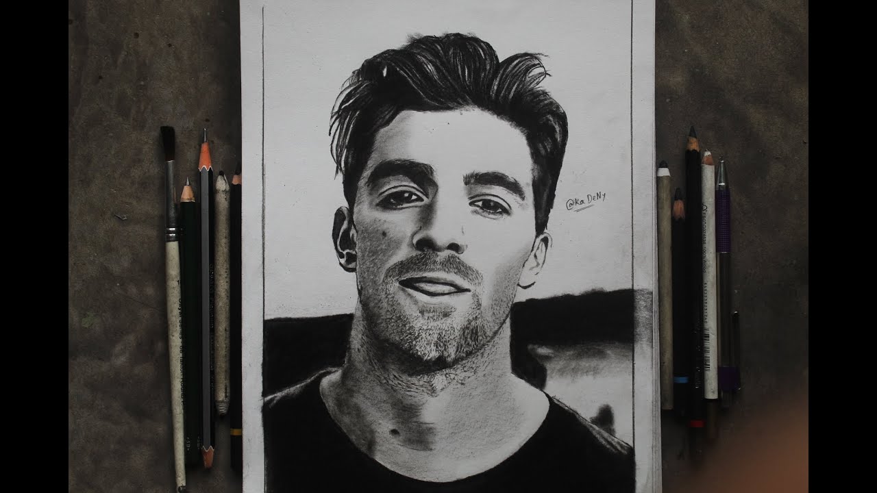 Drawing || Andrew Taggart || Member of The Chainsmokers - YouTube