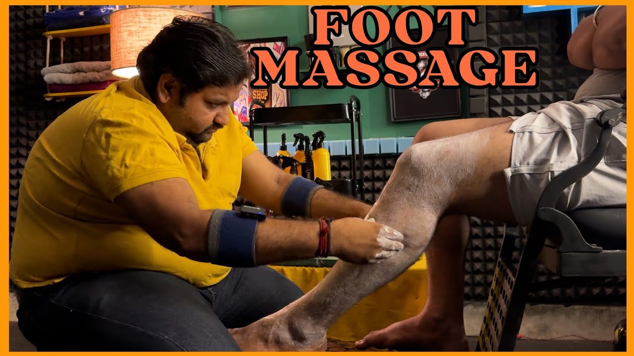 HOT-OIL Deep Tissue FOOT MASSAGE | Ankle Twisting and Toe Cracking by ...