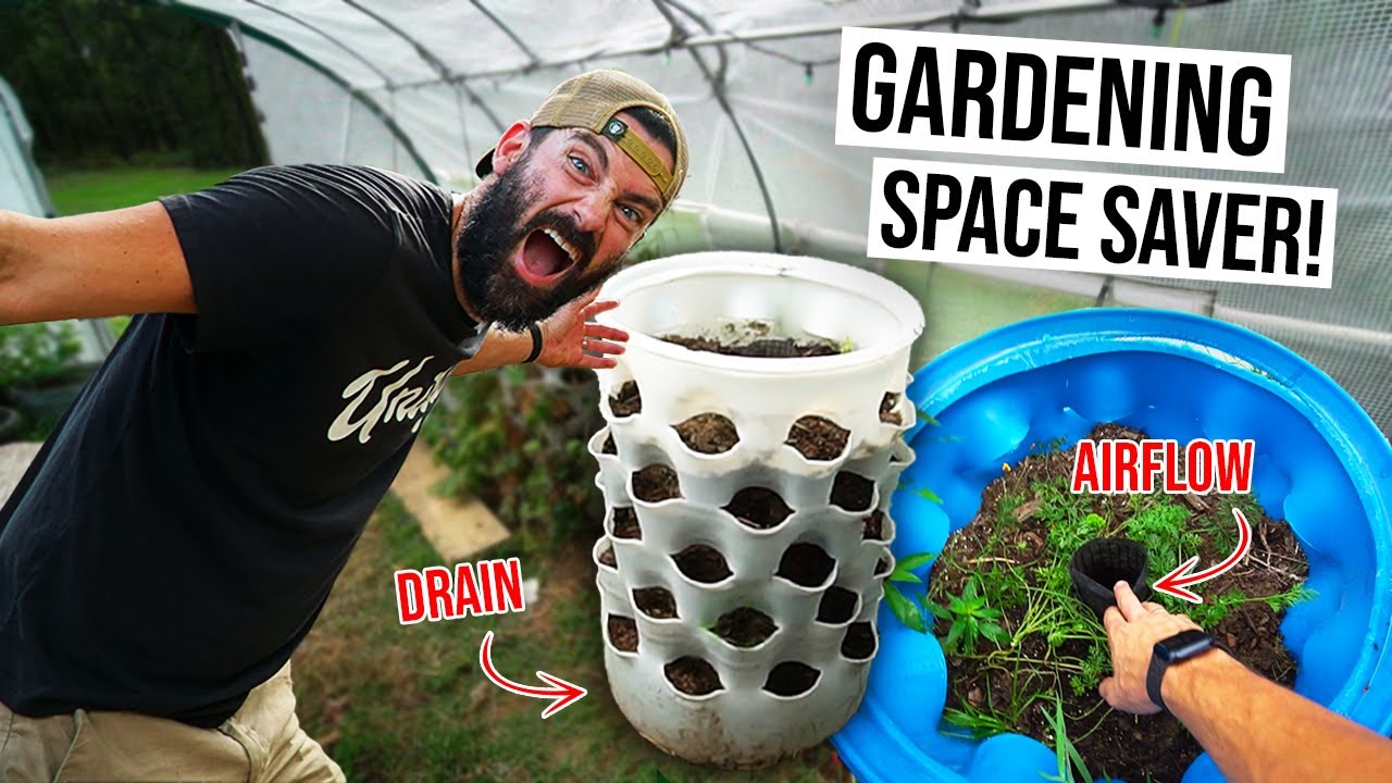 Using Easy DIY Vertical Garden Towers to MAXIMIZE SPACE! - YouTube
