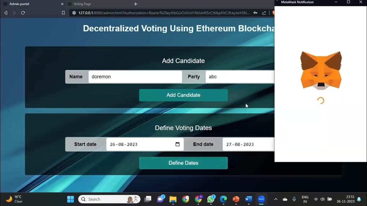Development Of A Decentralized Voting System Using Ethereum Blockchain