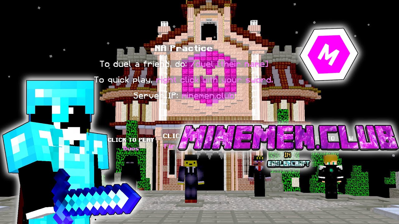 Playing Minemen.club through Eaglercraft - YouTube