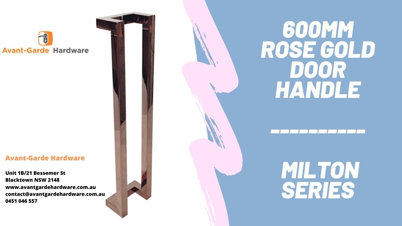 Rose Gold Door Handle | 600mm Polished Copper Door Handles | Avant ...